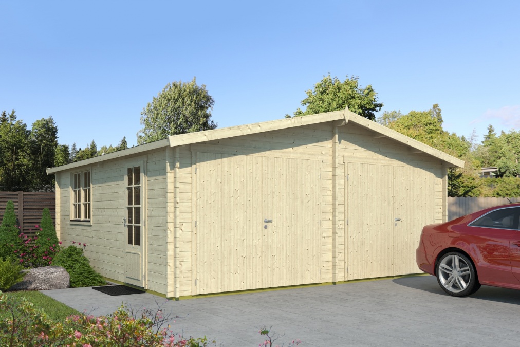 Garage in legno per due auto ZEELAND 70