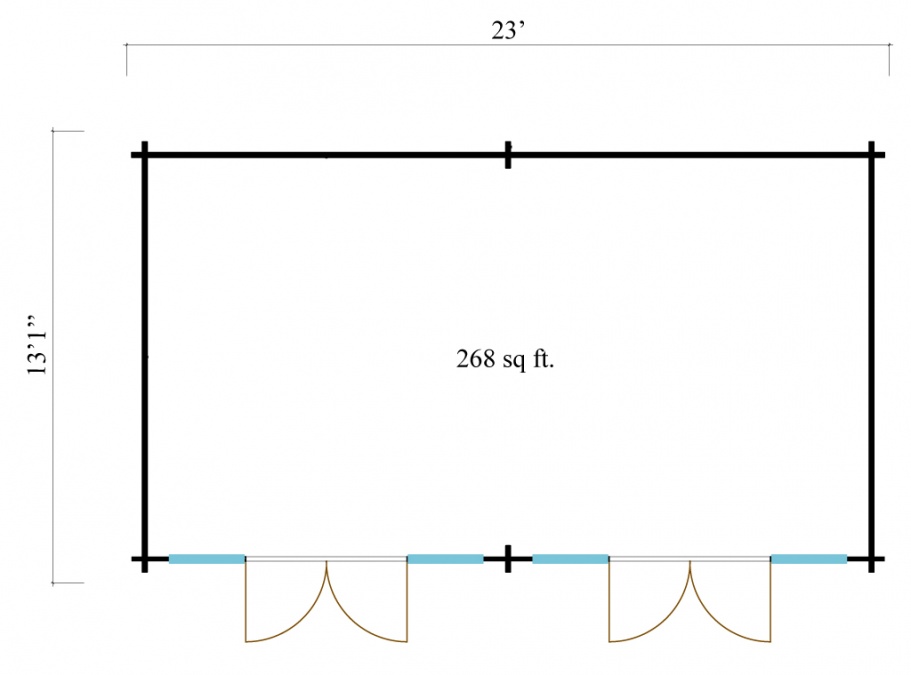 KEVIN 44 garden games room | 7m x 4m (23' x 13' 2'') 44mm