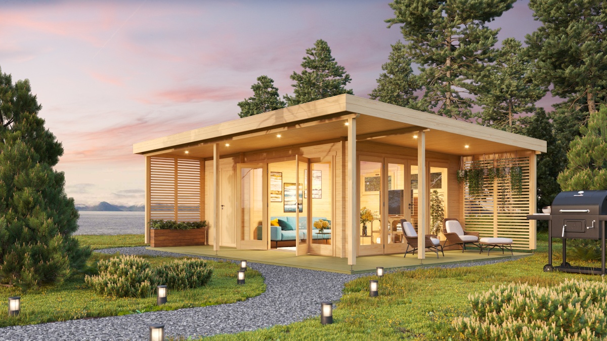 Casa da Giardino in Legno Kilian 70 – Casetta Abitabile con Terrazza ...