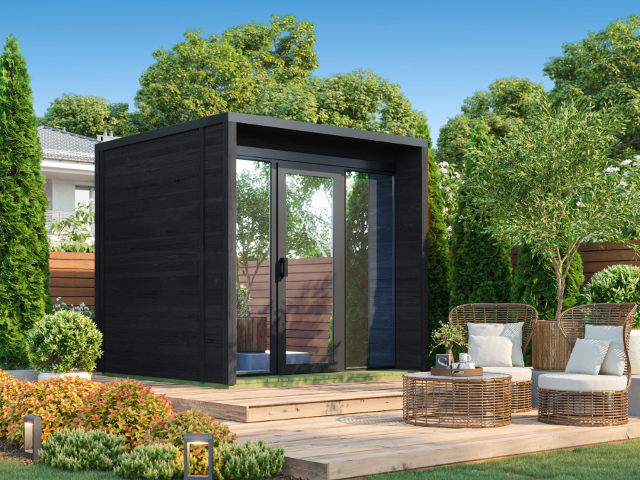 SaunaFreak Sauna Black Box 70 | 5m2| 2.5 x 2.5m