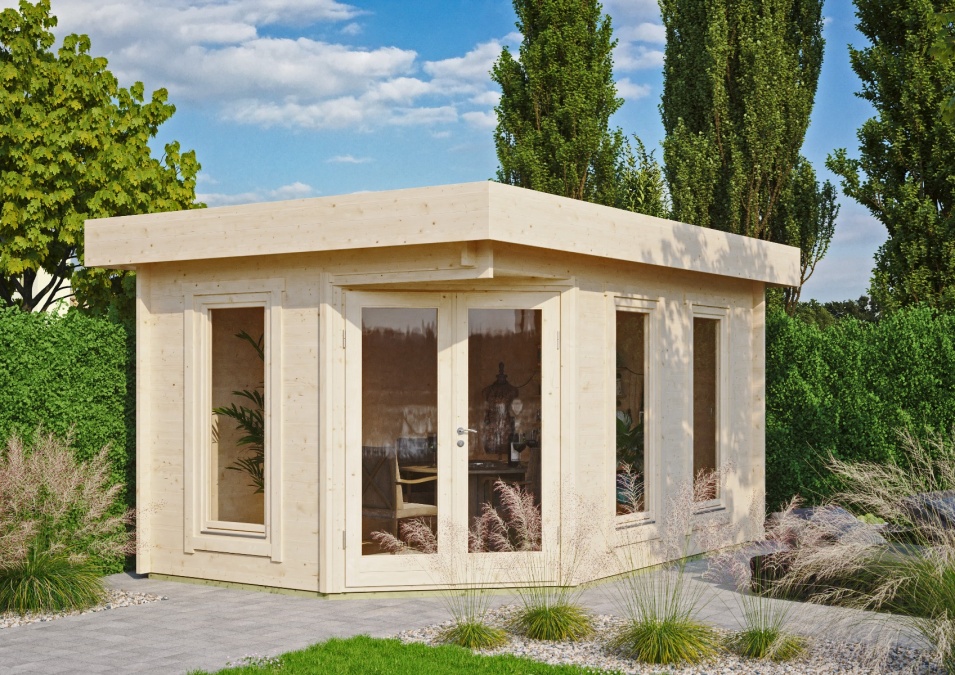 Large corner shed NORA 44 B Modern | 3.6 x 5.1 m