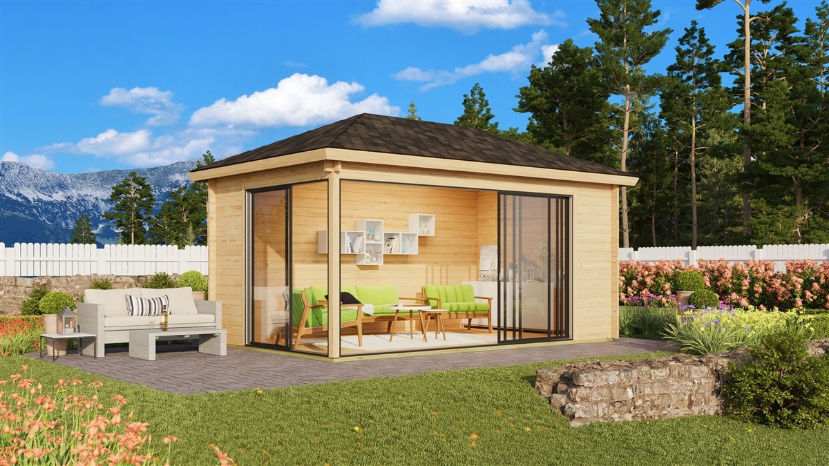 Corner Pavilion ALU 44 C | 5x3m (16'5''x9'10'') 44 mm