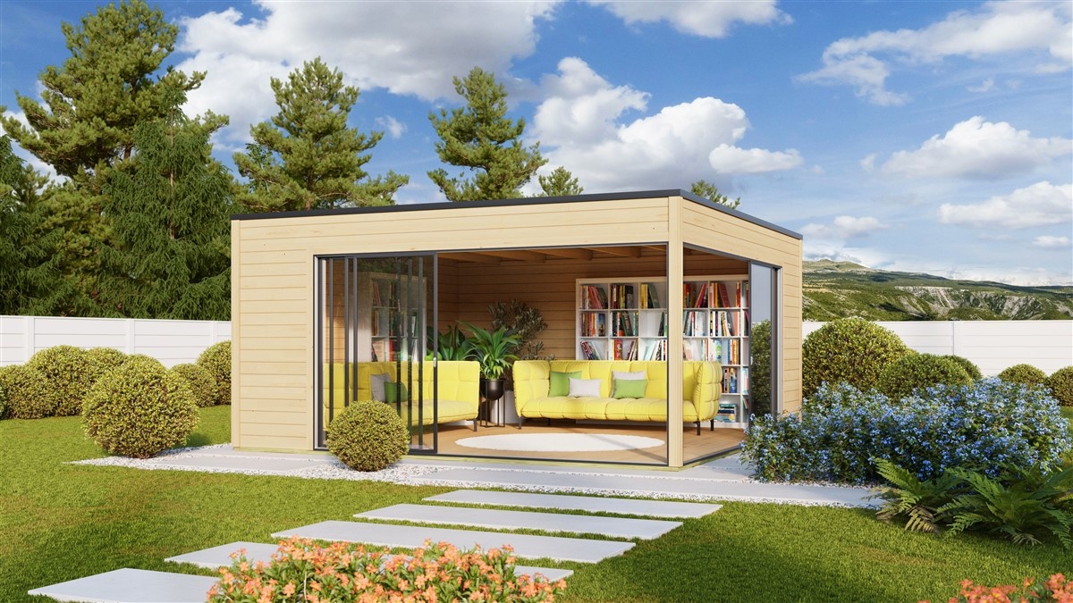 Summerhouse with two open sides Q-BIC ALU 44 F