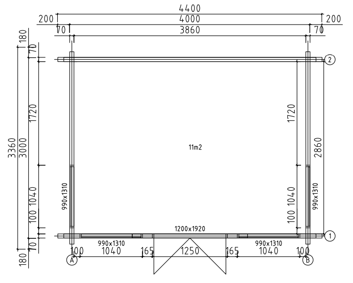 Garden House WINDSOR 70 | 3.4 x 4.4m (11'2'' x 14'5'')